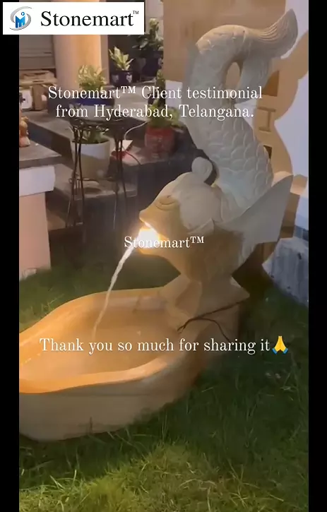 Client Testimonial Of Stone Fish Fountain From Hyderabad, Telangana ...
