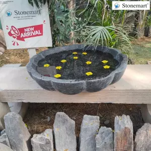 Hand Carved 24 Inch Granite Floral Uruli For Center Table ...