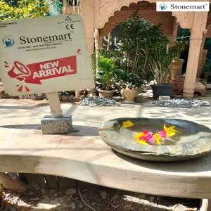 12 Inch Diameter, 12 Kg Stone Urli For Luxury Interior - stonemartindia.com